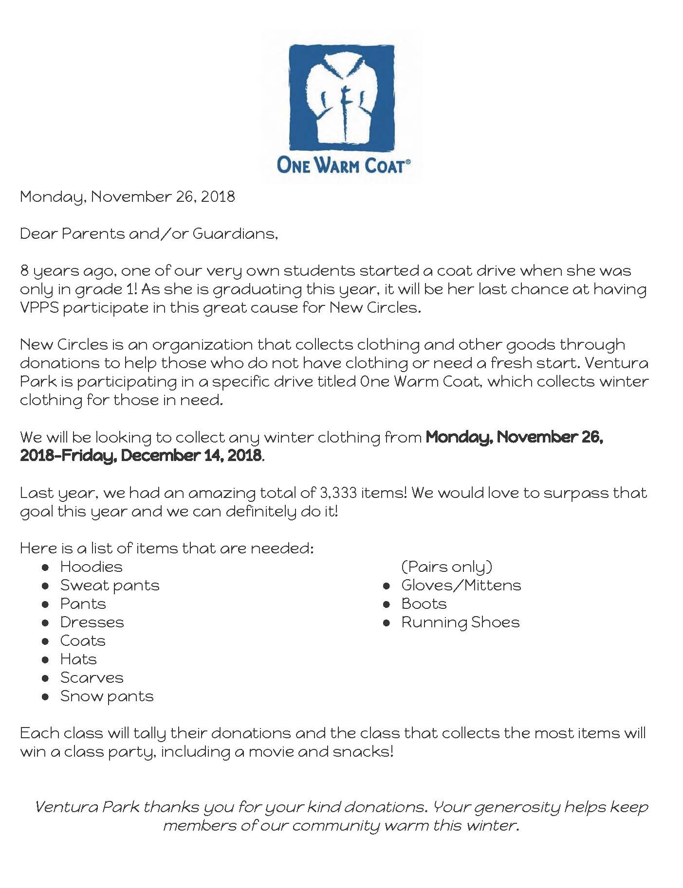 MacKenzie Proudly Announces the Return of the One Warm Coat Initiative ...