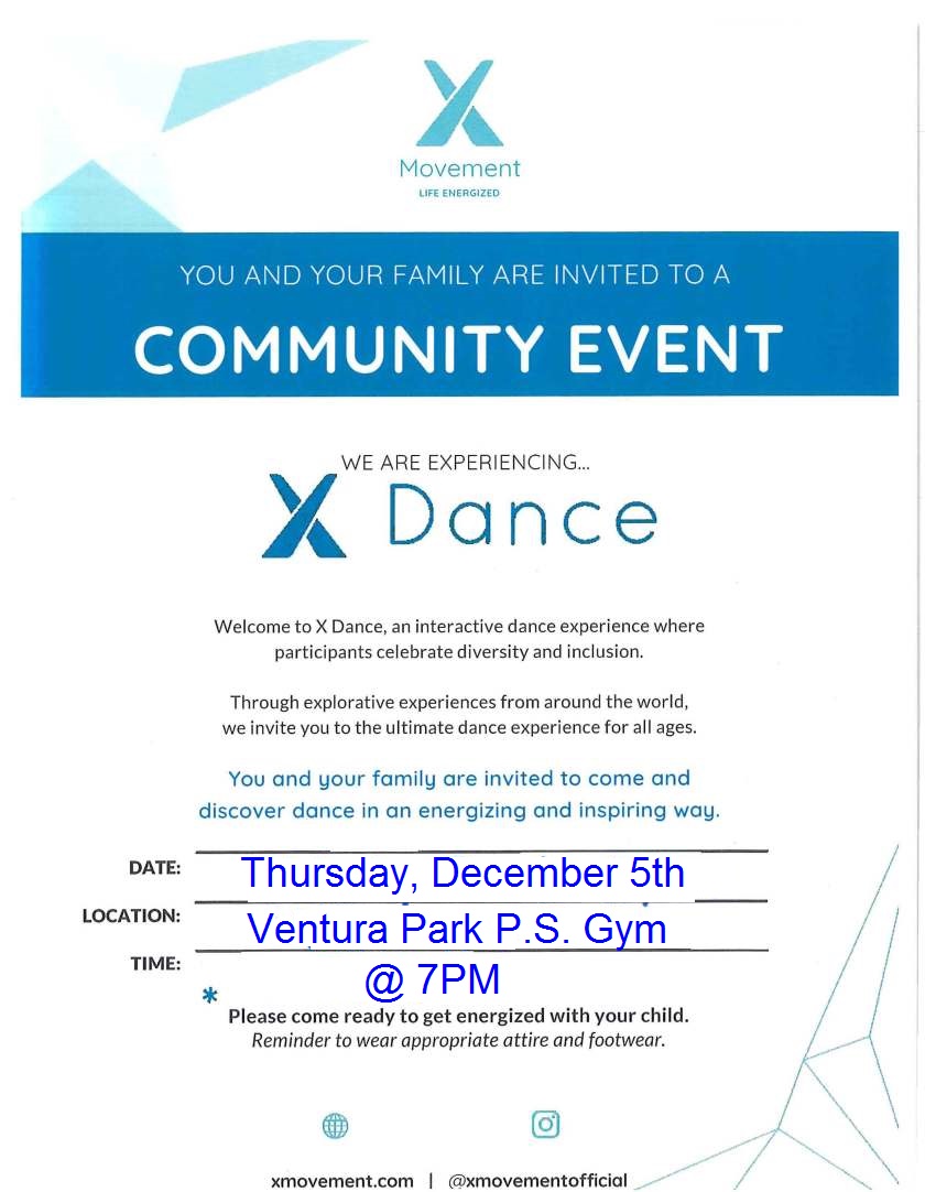 X-Movement Community Night @ VPPS!!! – Ventura Park PS BLOG