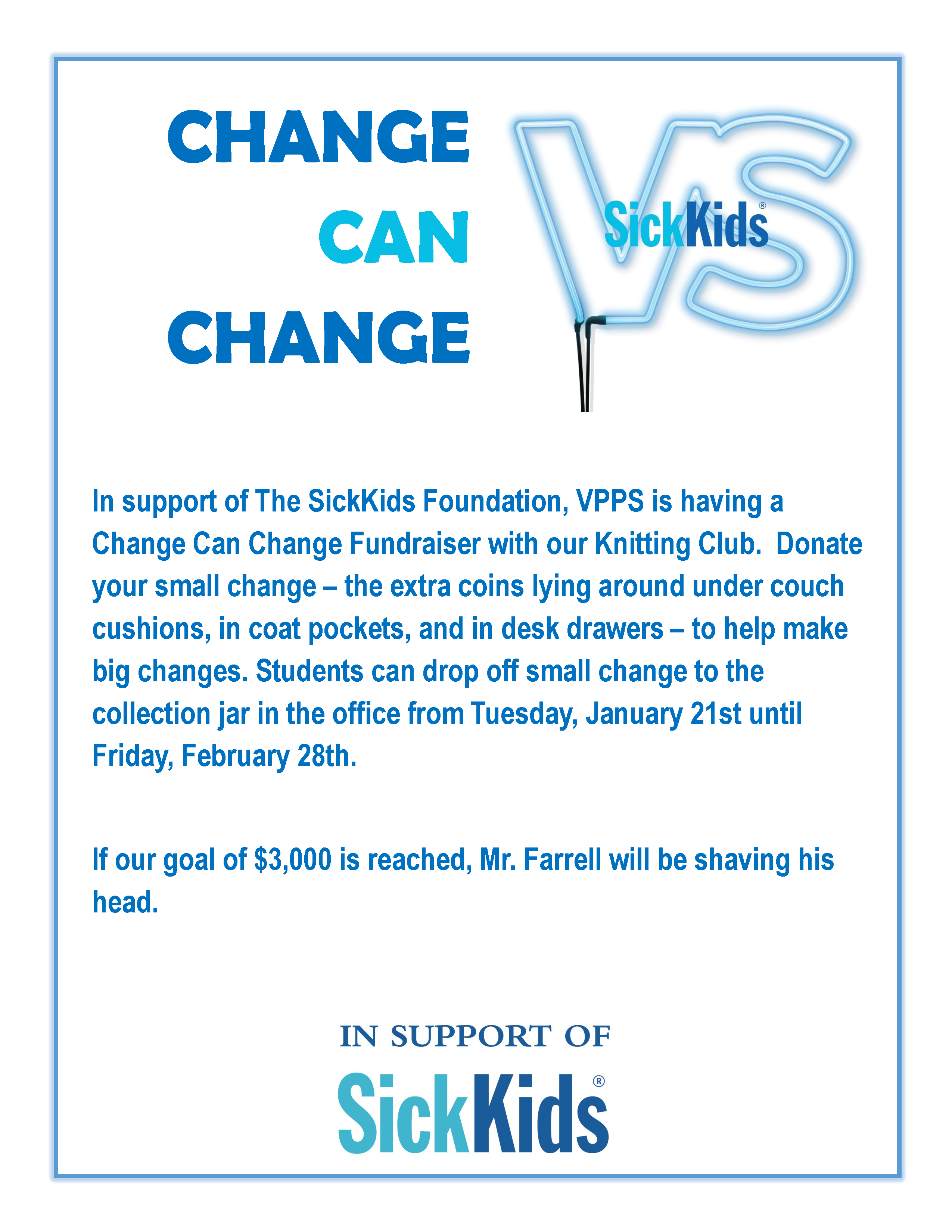 VPPS ‘Change Can Change’ Fundraiser – Ventura Park PS BLOG