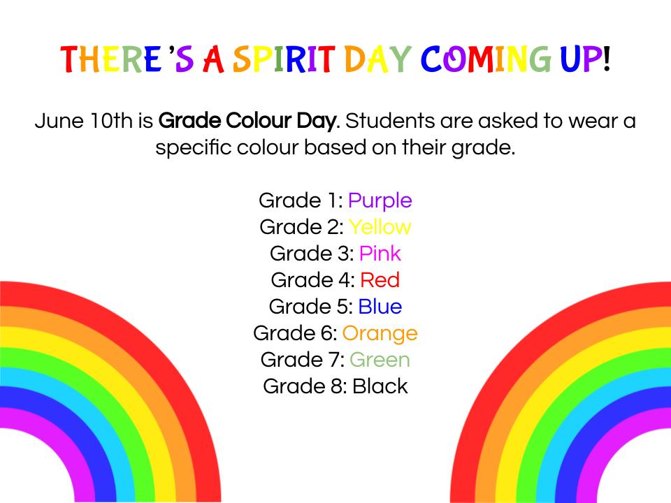 June Spirit Days – Ventura Park PS BLOG