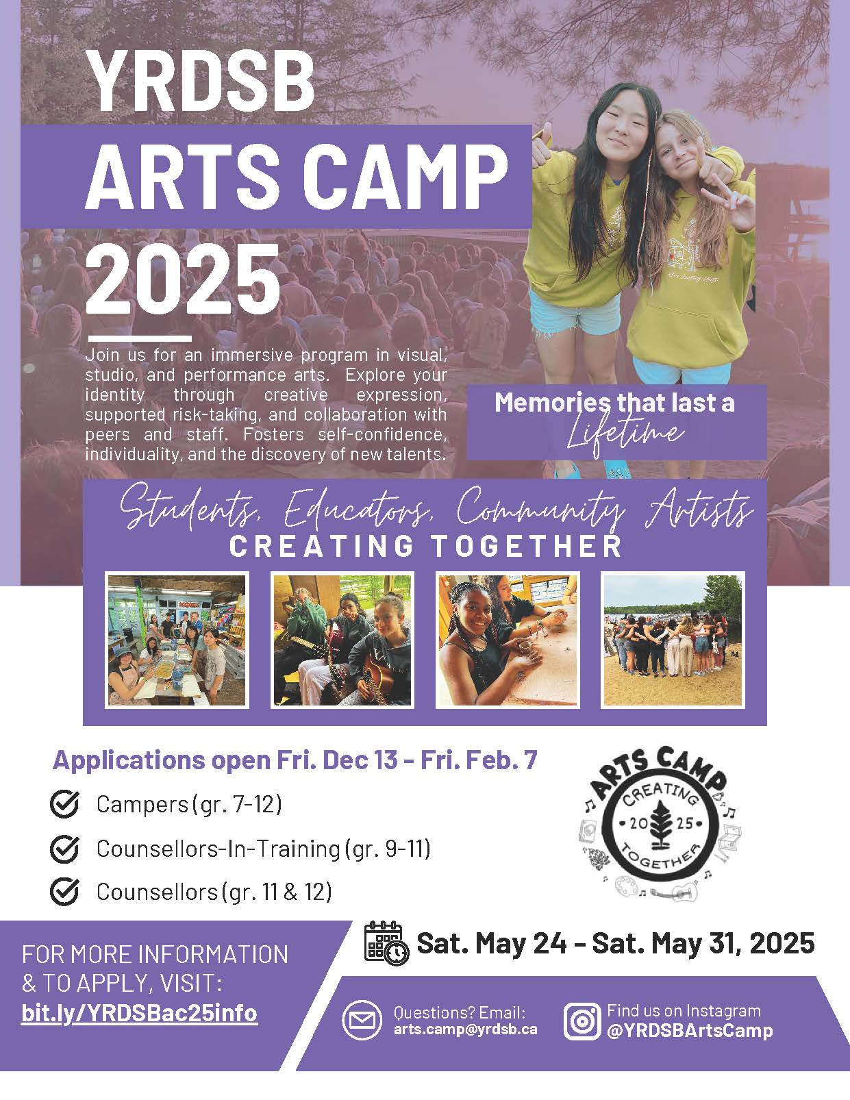 YRDSB Arts Camp for Grades 7-12 – Ventura Park PS BLOG